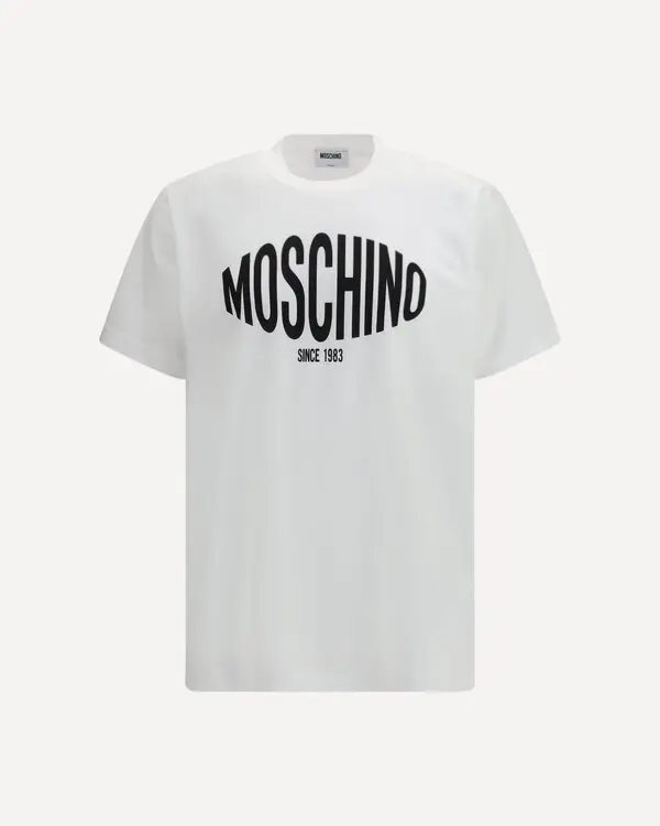 Moschino Logo Printed T-shirt - White