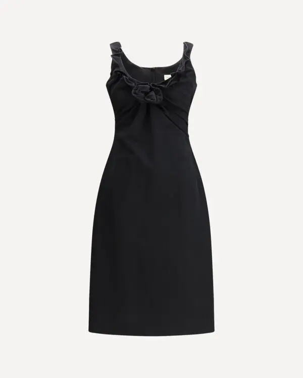 Magda Butrym Sleeveless Draped Neckline Dress - Black