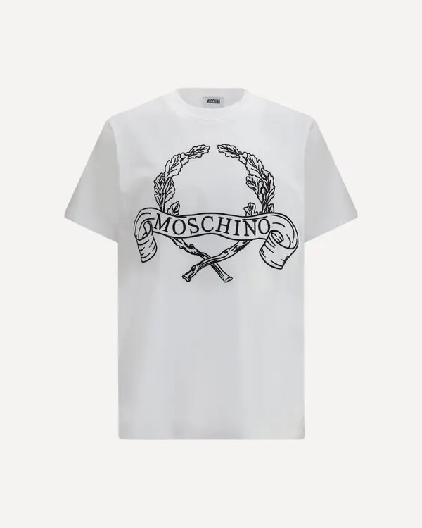 Moschino Maxi Laurel Crown Embroidery T-hirt
