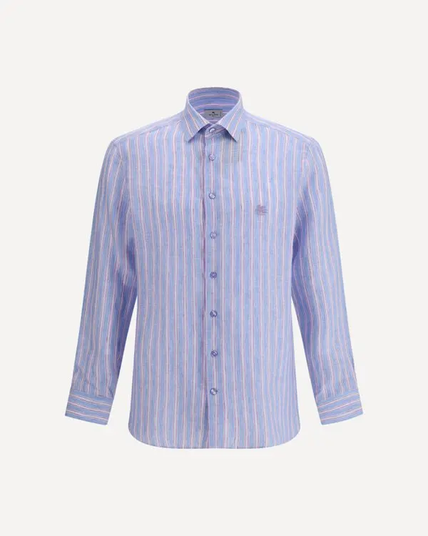 Etro Striped Linen Shirt - Multicolour