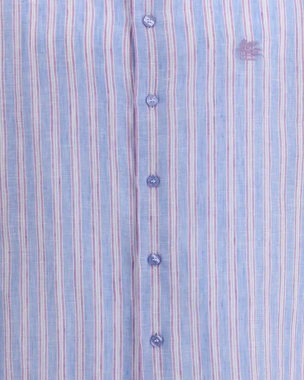 Etro Striped Linen Shirt - Multicolour