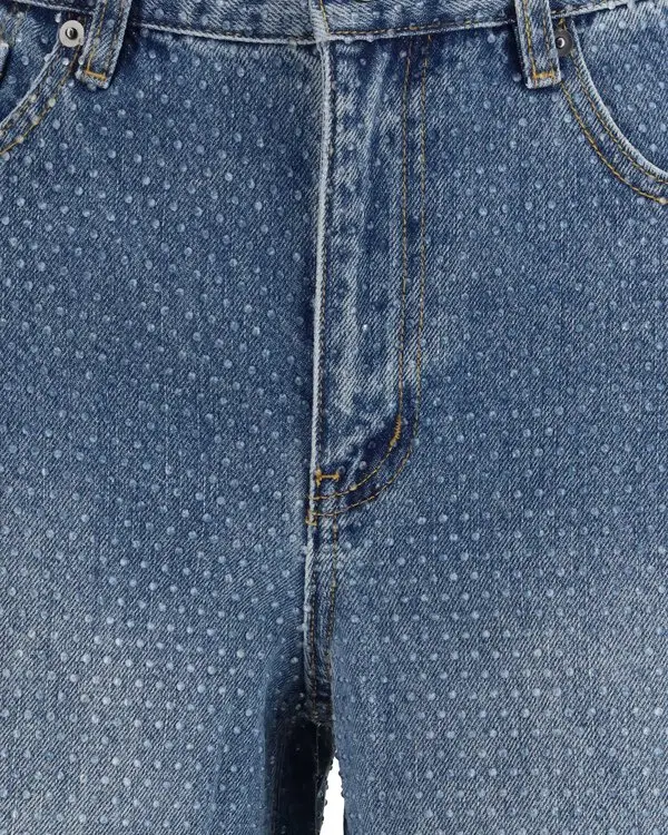 SELF-PORTRAIT Embellished Straight-leg Jeans