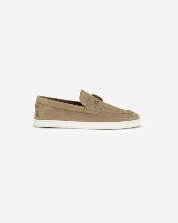 CHRISTIAN LOUBOUTIN Chambeliboat Suede Loafers - Beige