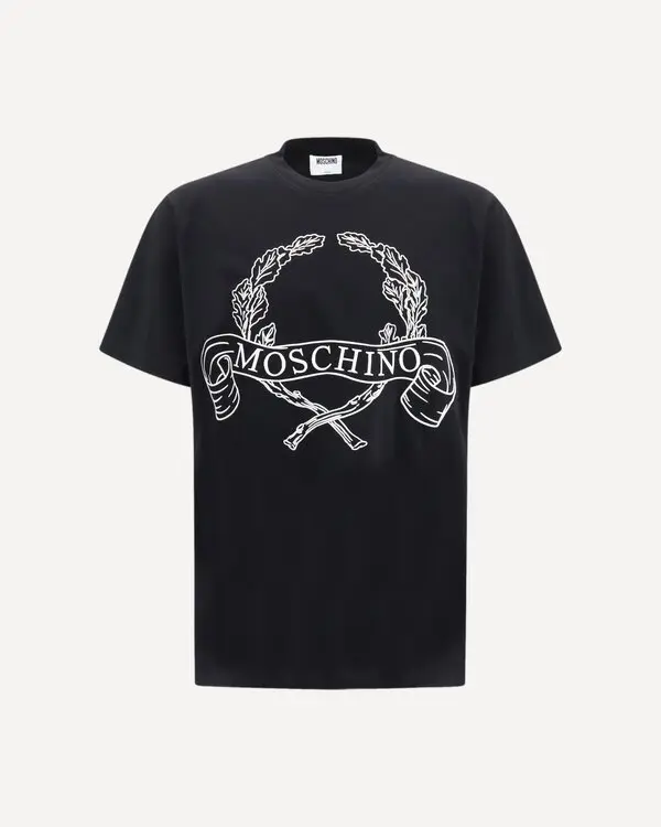 Moschino Maxi Laurel Crown Embroidery T-shirt