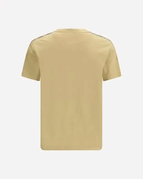 Burberry T-shirt With Check Tris Ale - Beige