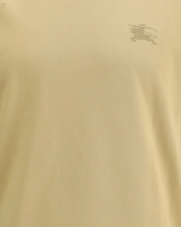 Burberry T-shirt With Check Tris Ale - Beige