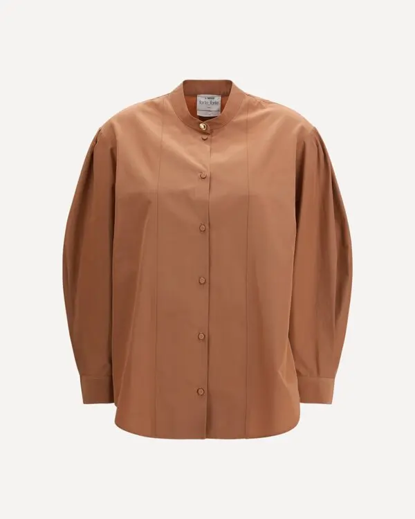FORTE_FORTE High-neck Voluminous Sleeve Top