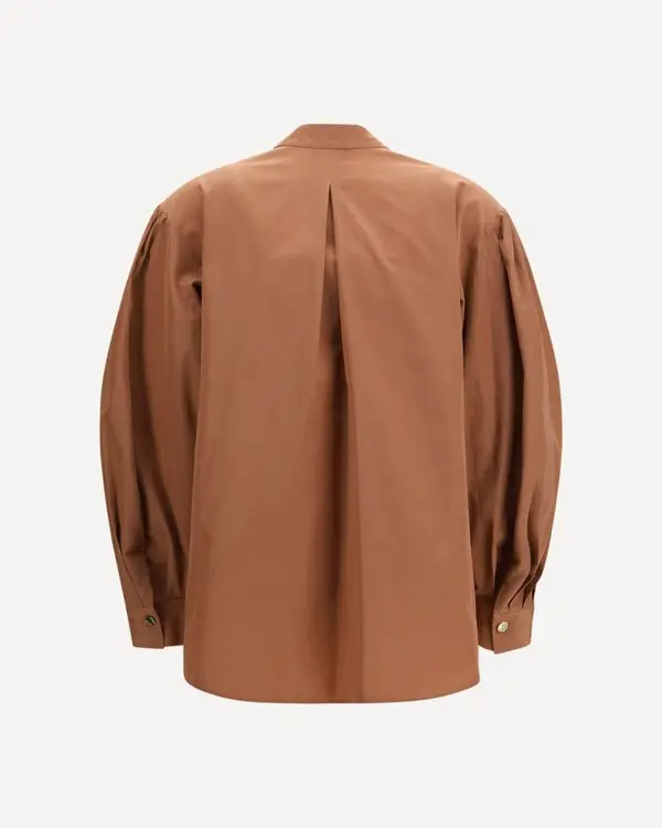 FORTE_FORTE High-neck Voluminous Sleeve Top