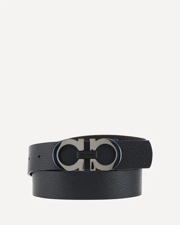 FERRAGAMO Gancini Belt - Black