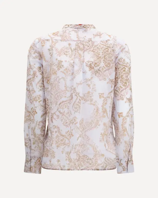 FORTE_FORTE Nontiscordardime" Print Regular-fit Voile Shirt