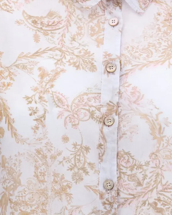 FORTE_FORTE Nontiscordardime" Print Regular-fit Voile Shirt