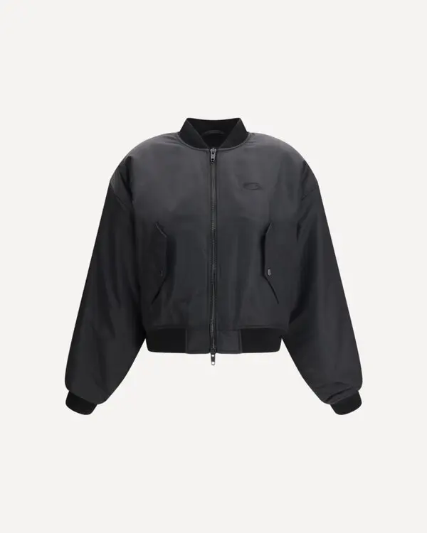 Balenciaga Technical Satinated Polyamide Bomber Jacket - Black