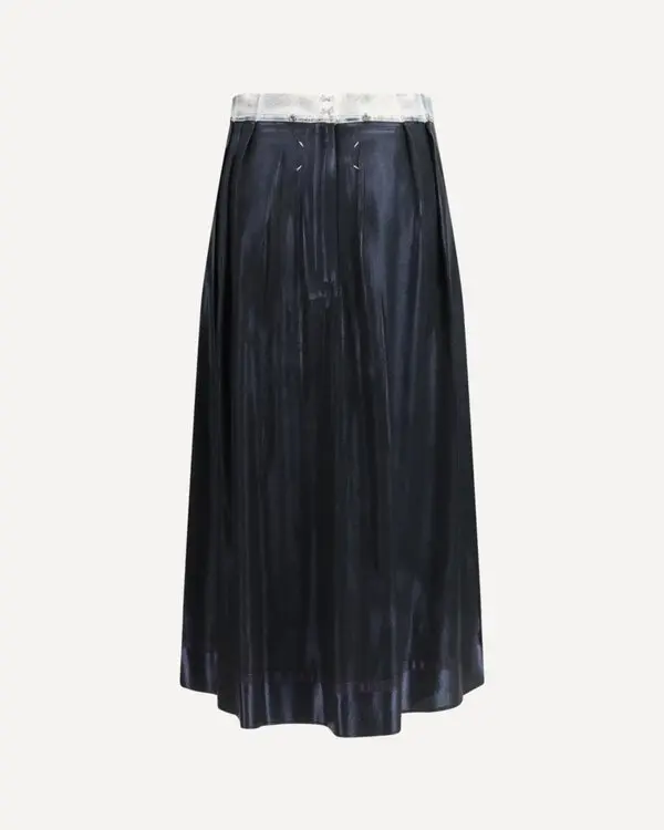 MARGIELA Maison Foil-treated Midi Skirt