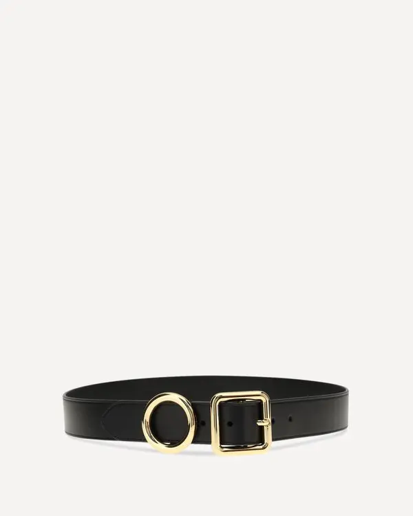 Jacquemus Leather Regalo Belt - Black