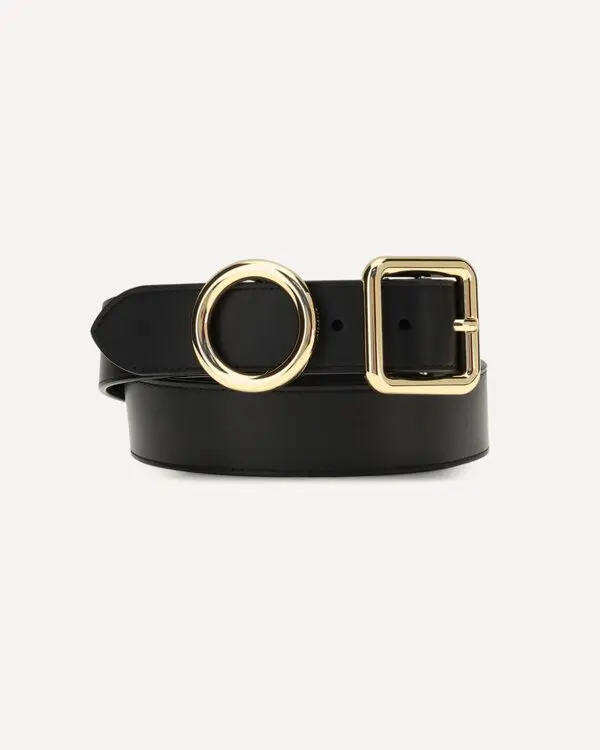 Jacquemus Leather Regalo Belt - Black