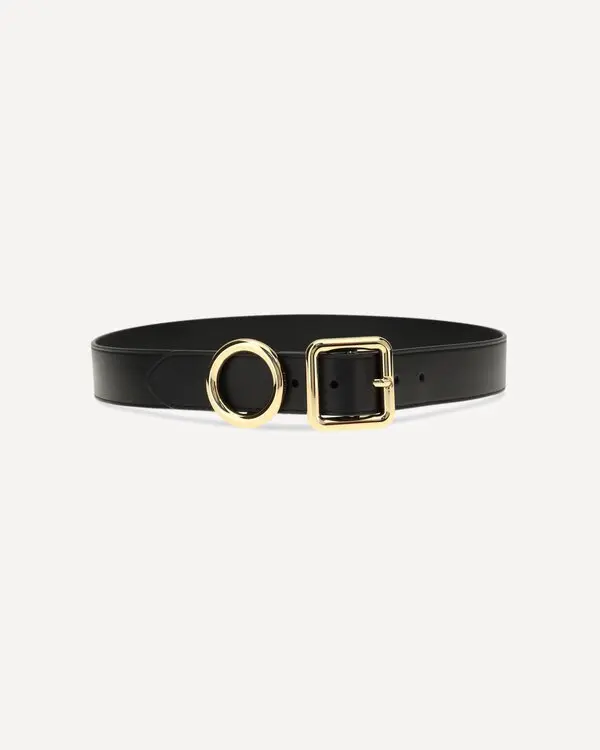 Jacquemus Leather Regalo Belt - Black