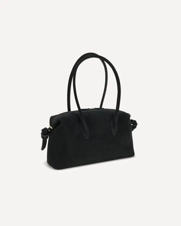 Yuzefi Brioche Shoulder Duffle Bag - Black