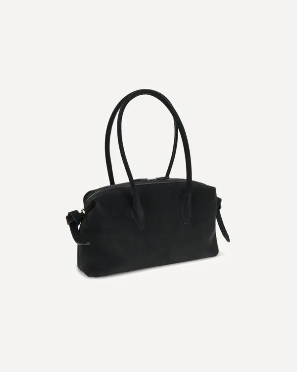 Yuzefi Brioche Shoulder Duffle Bag - Black