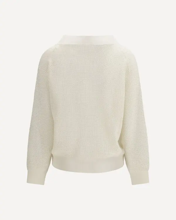 Brunello Cucinelli Cashmere Net Sweater - Cream