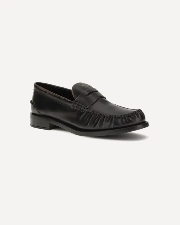 Prada Leather Loafers - Black