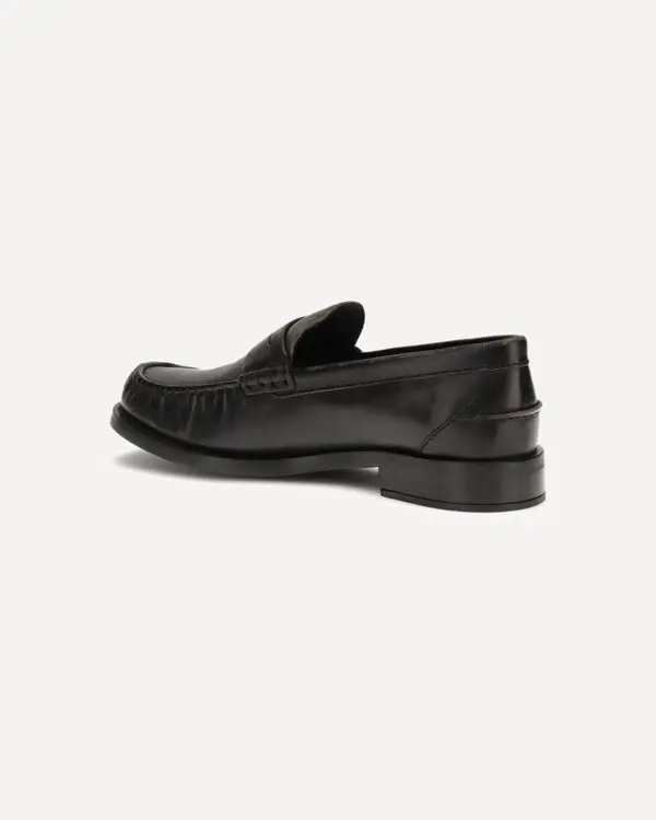 Prada Leather Loafers - Black