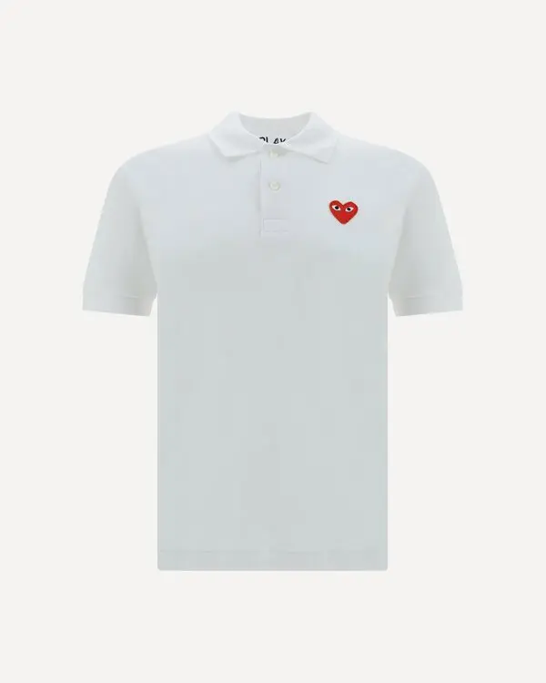 Play Comme Des Garcon Cotton Polo With Patch Ale