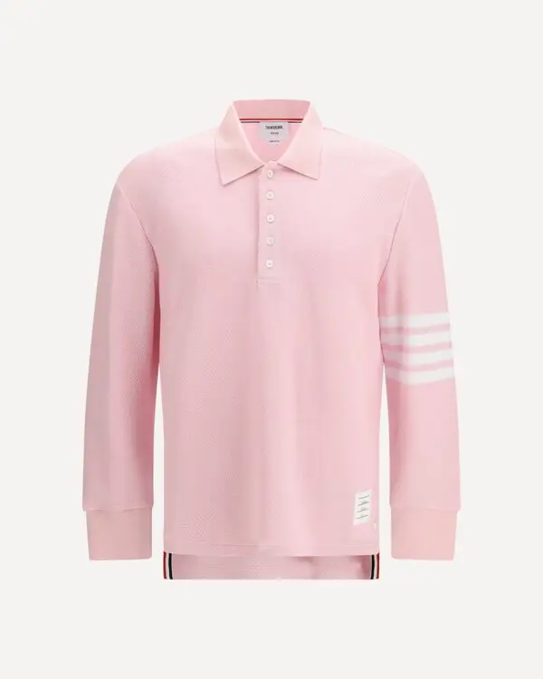 Thom Browne Piqué Long-sleeve Polo