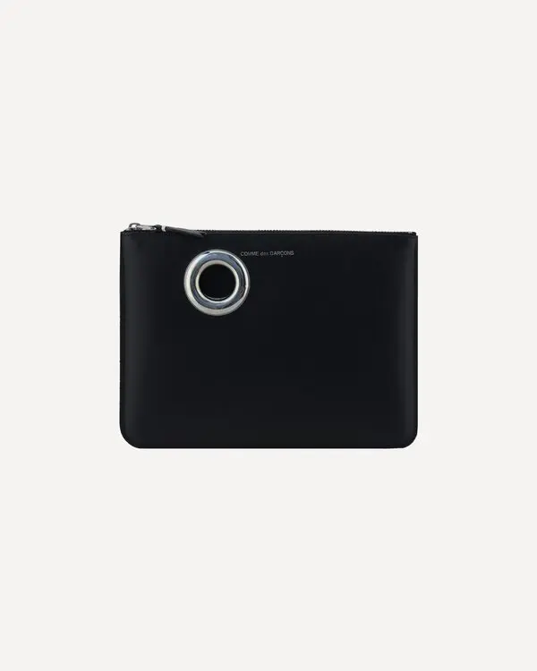 Comme Des Garçons Silver Eyelet Coin Purse