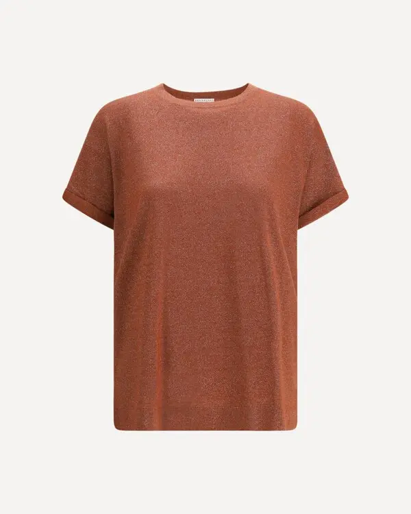 Brunello Cucinelli Cashmere Glitter T-shirt