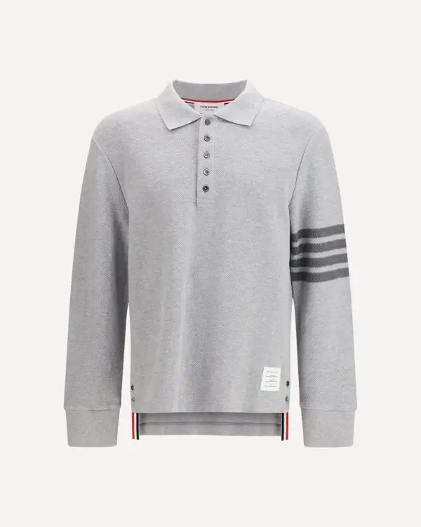 Thom Browne Piqué Long-sleeve Polo