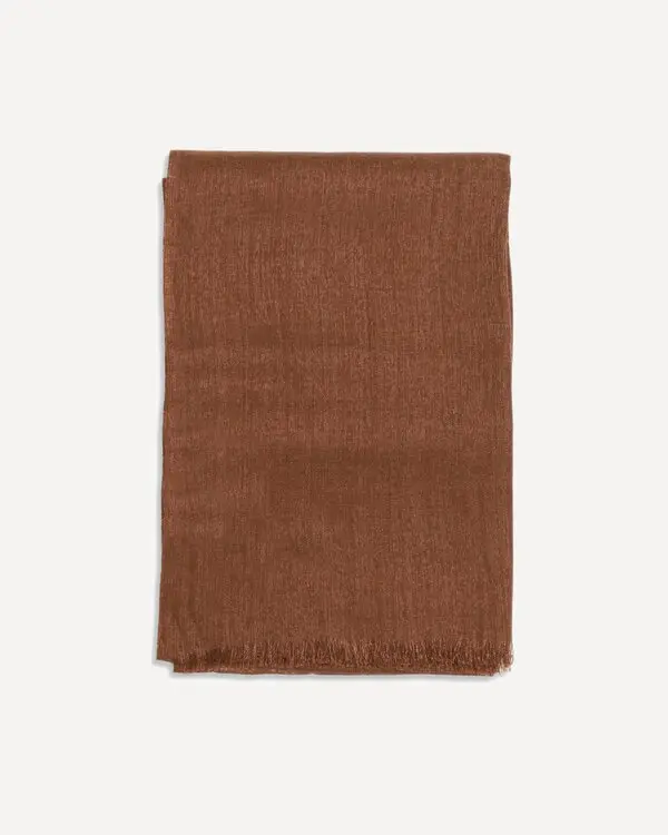 Brunello Cucinelli Silk And Cashmere Scarf - Brown