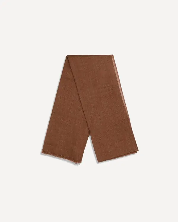 Brunello Cucinelli Silk And Cashmere Scarf - Brown