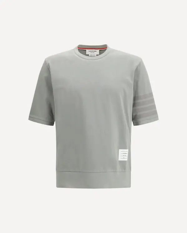 Thom Browne Bar Cotton Jersey T-shirt - Grey