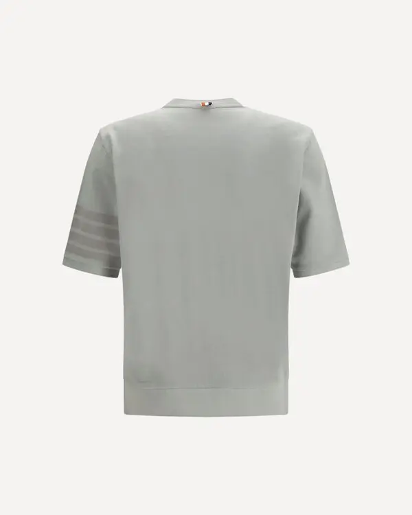 Thom Browne Bar Cotton Jersey T-shirt - Grey