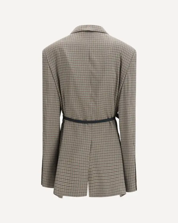 Balenciaga Single-breasted Vichy Jacket - Multicolour