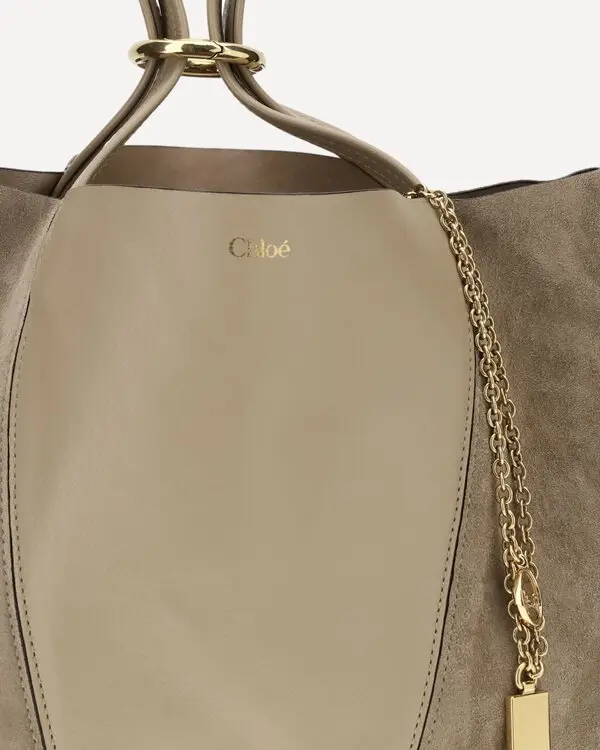 Chloé Spin Shoulder Bag - Beige