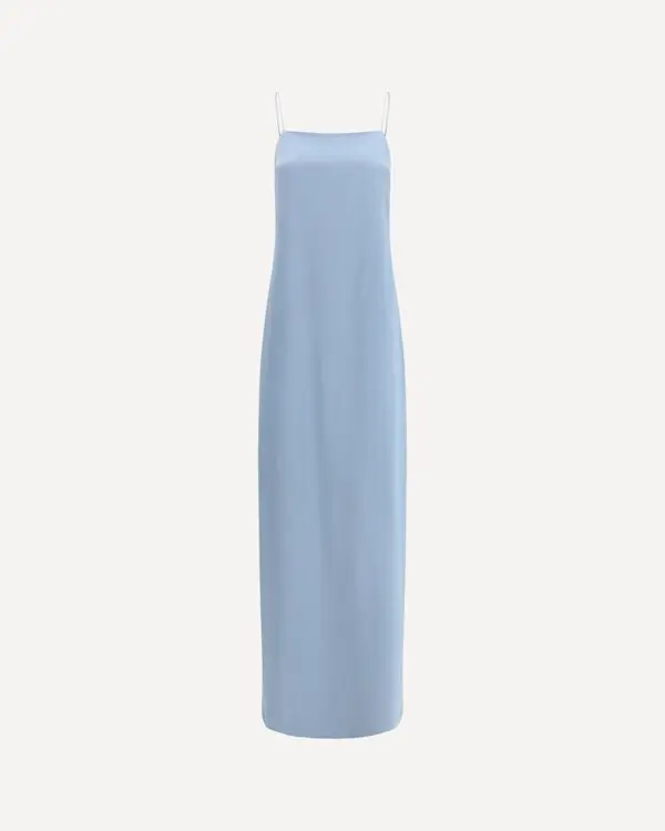DI STAVNITSER Sleeveless Midi Dress With Spaghetti Straps And Slit
