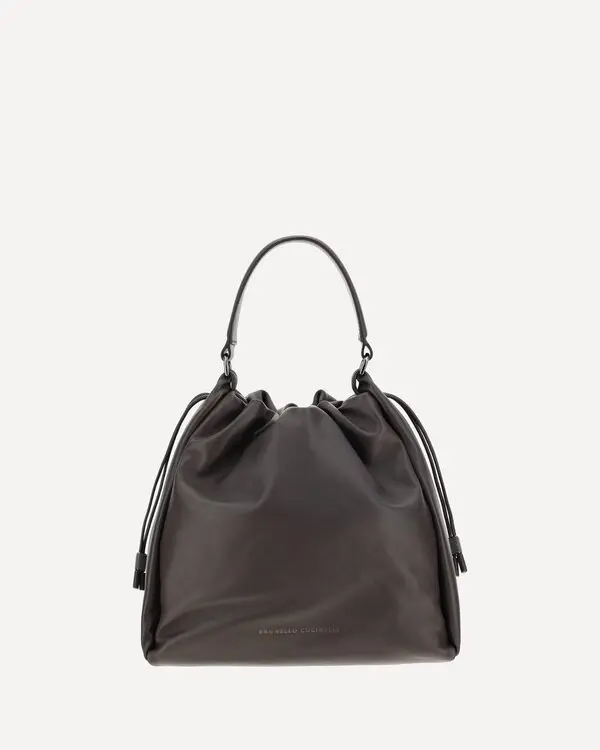 Brunello Cucinelli Leather Shoulder Bag - Brown