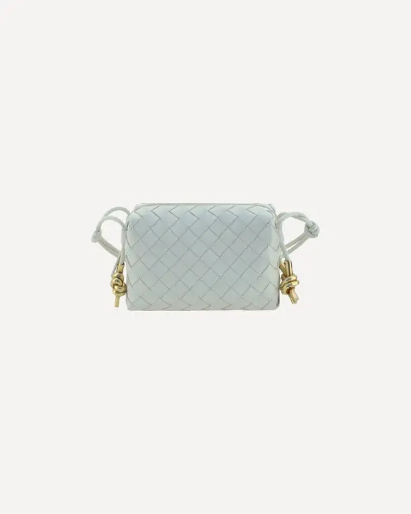 Bottega Veneta Loop Leather Shoulder Bag - White