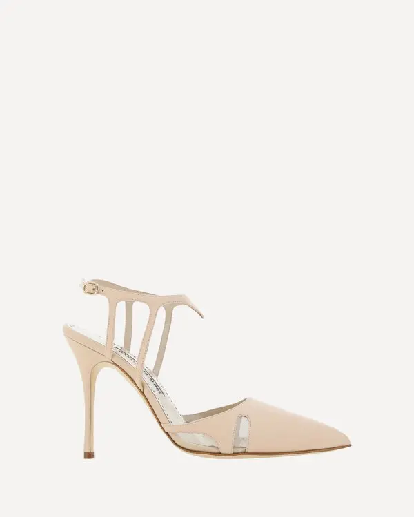 Manolo Blahnik Arcadia Fabio Leather Pumps