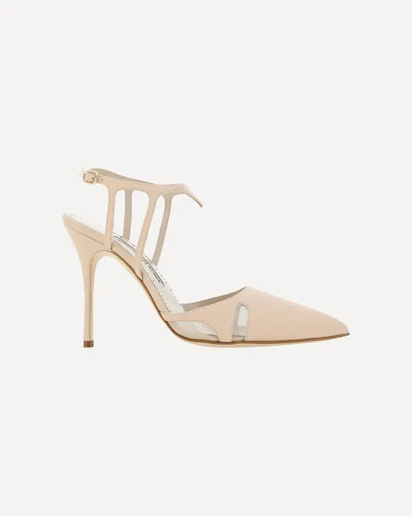 Manolo Blahnik Arcadia Fabio Leather Pumps