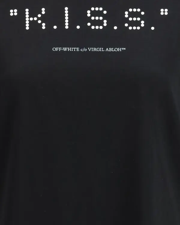 Off-White Kiss" Graphic Print Cotton T-shirt