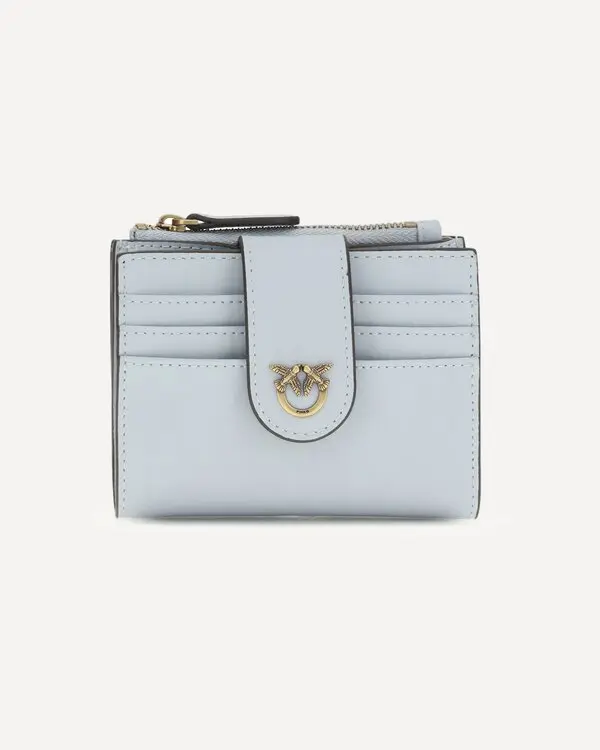 Pinko Wallet With Logo - Light Blue
