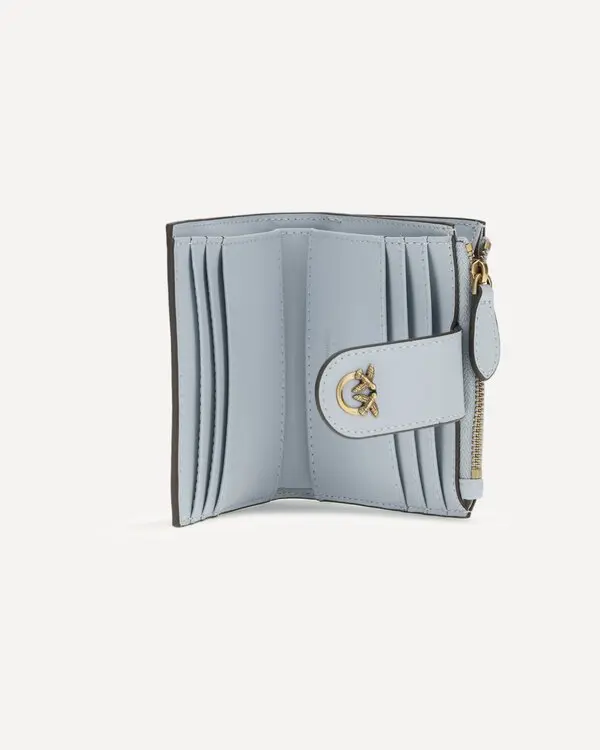 Pinko Wallet With Logo - Light Blue