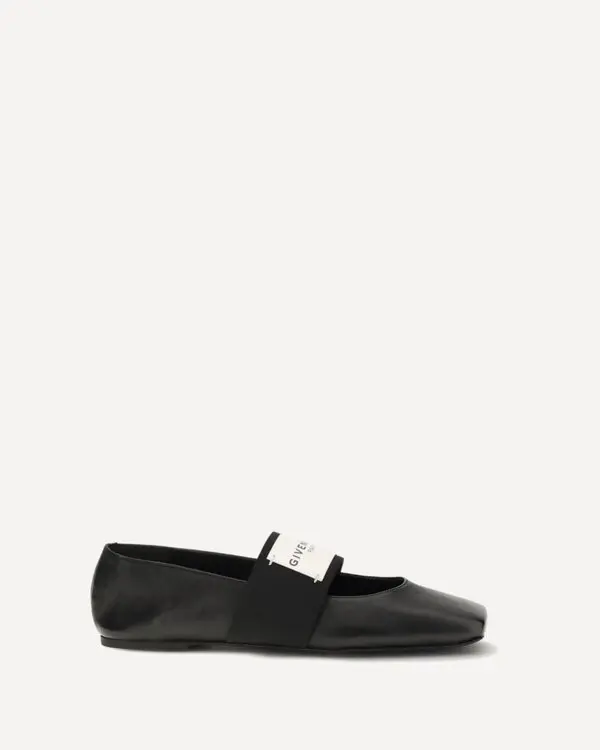 Givenchy Leather Sliced Square Ballerinas