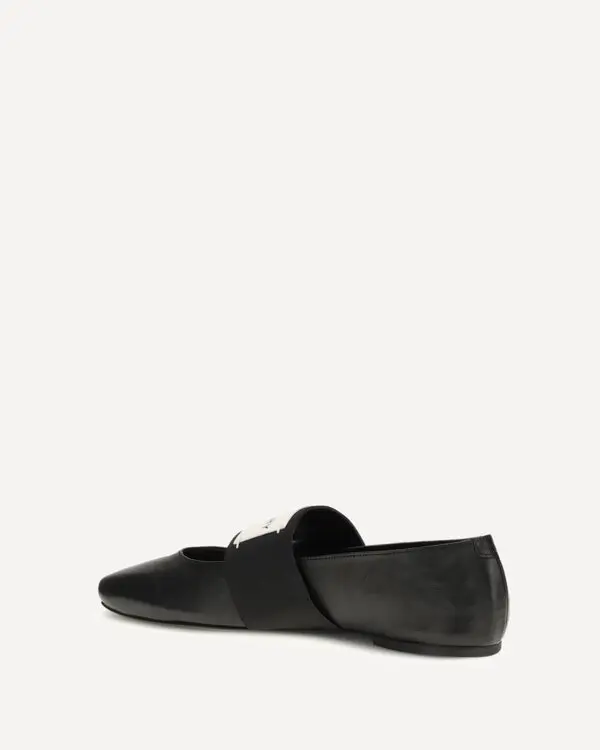 Givenchy Leather Sliced Square Ballerinas