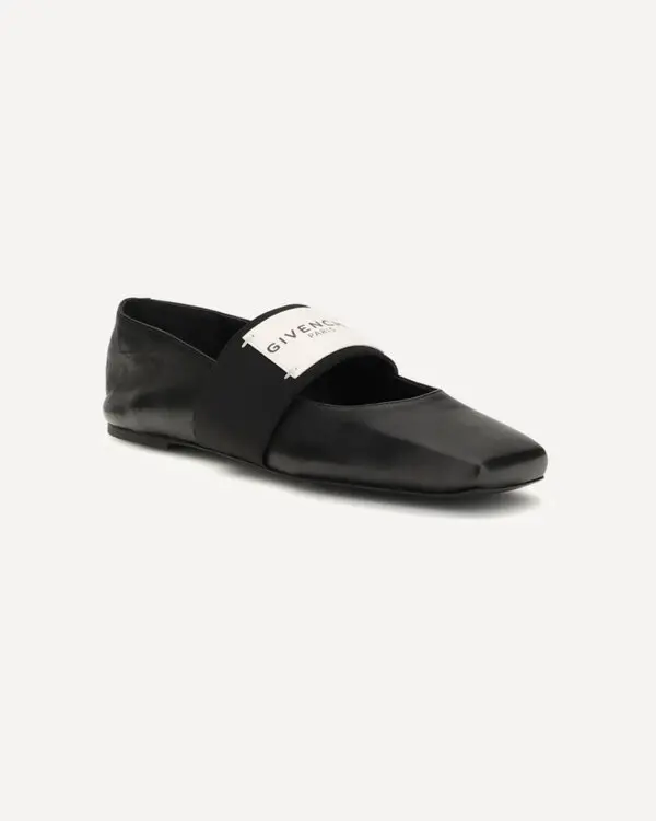 Givenchy Leather Sliced Square Ballerinas