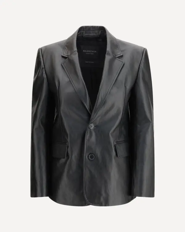Balenciaga Leather Single-breasted Jacket