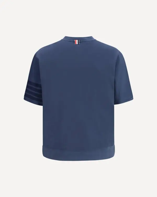 Thom Browne 4-bar Cotton Jersey T-shirt - Blue