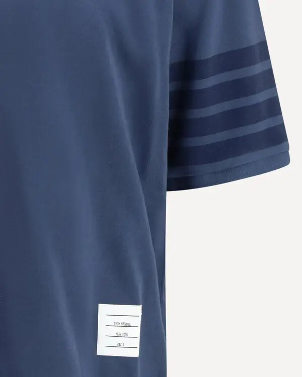 Thom Browne 4-bar Cotton Jersey T-shirt - Blue